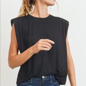 Tops | Shoulder Pad Tank | Poshmark